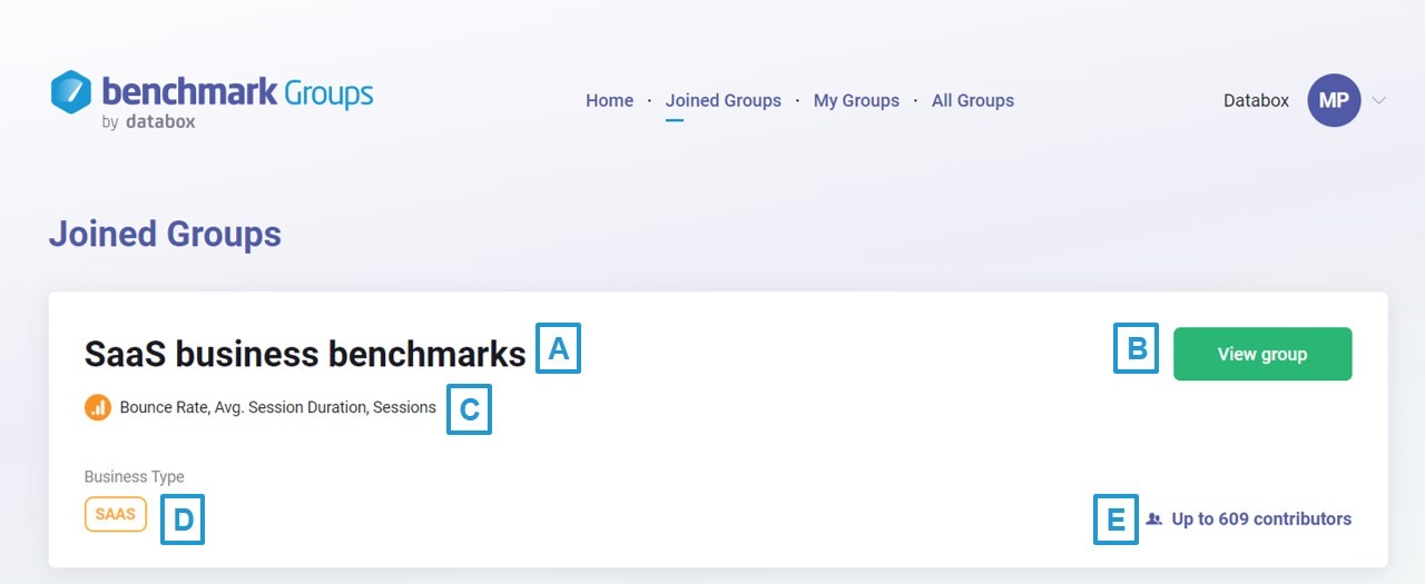 Overview: Benchmark Groups